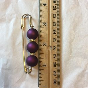 Jewelry | Purple Safety Pin Style Brooch 3 Available | Poshmark